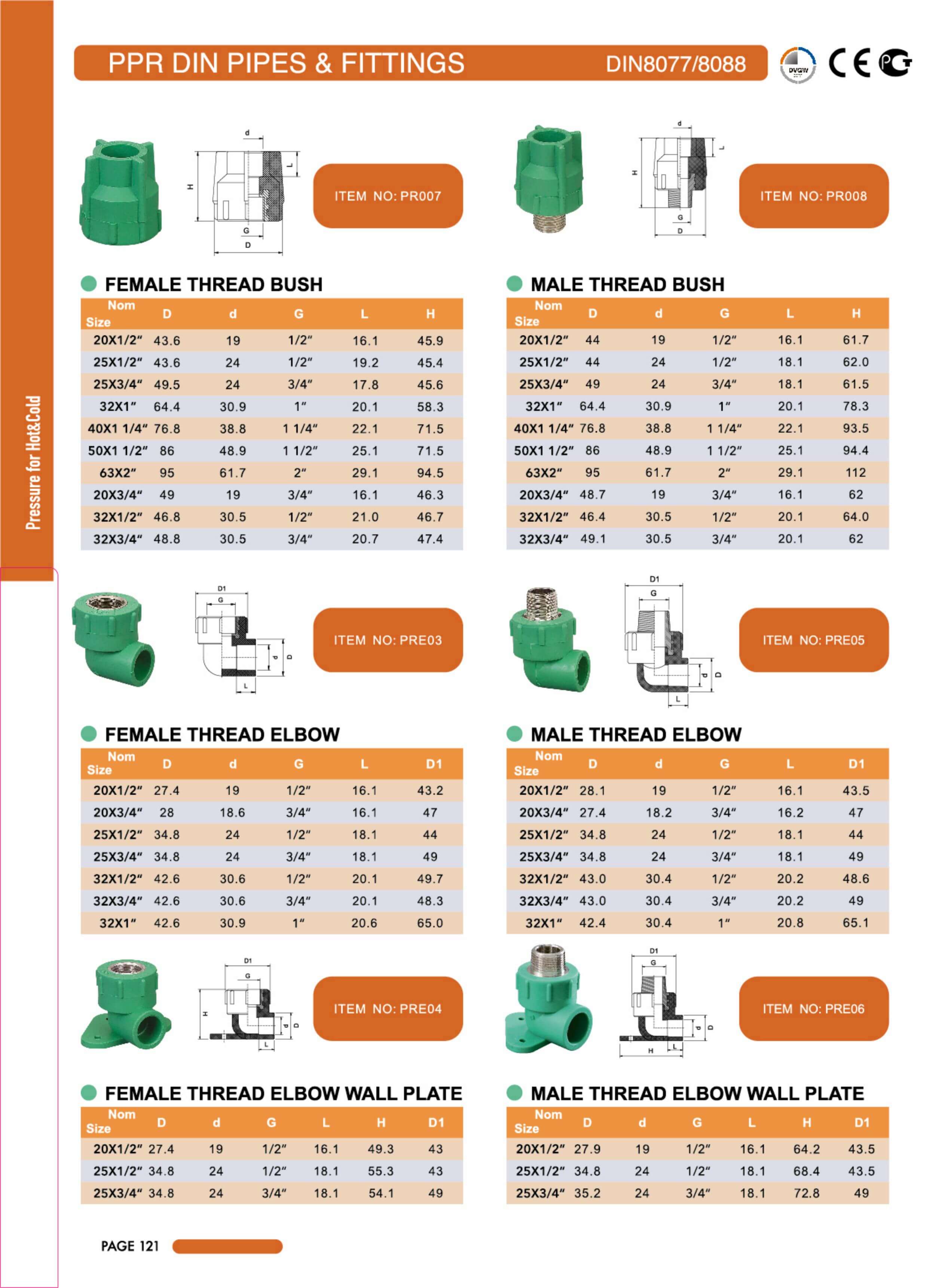 RACCORDS DE TUYAUX PPR POUR EAU CHAUDE ET FROIDE du fabricant chinois ...